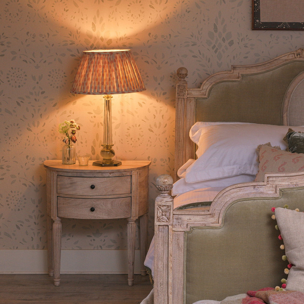 Bow Front Bedside Table – Susie Watson Designs