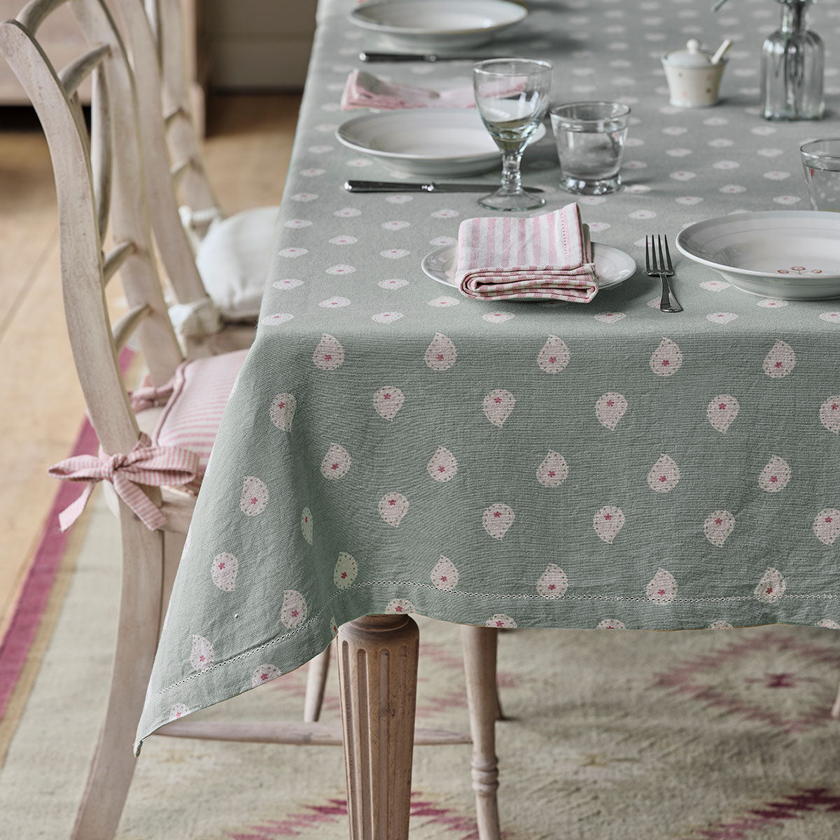 Duck Egg Mika Tablecloth - Medium – Susie Watson Designs