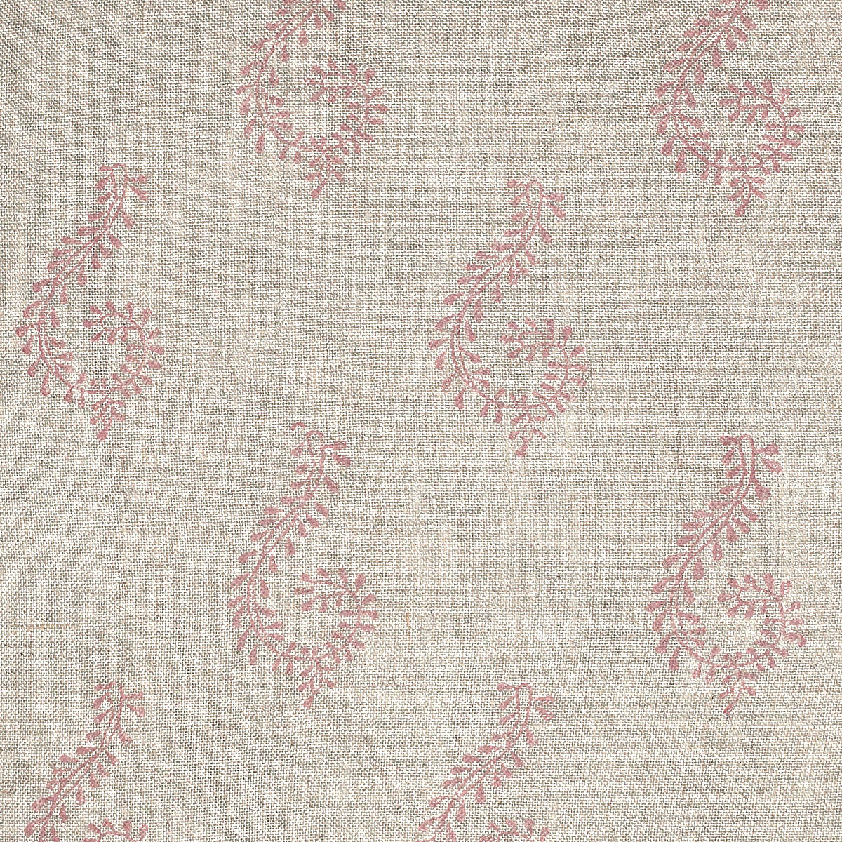 Hand-printed Rose Shalini Linen – 321 | Susie Watson Designs