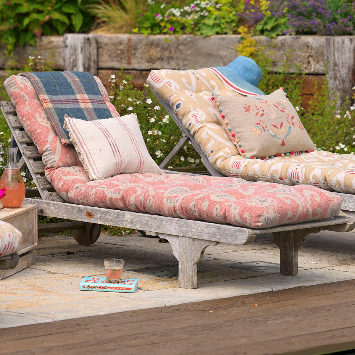 Lounger Cushion - Faded Rose Natasha – Susie Watson Designs