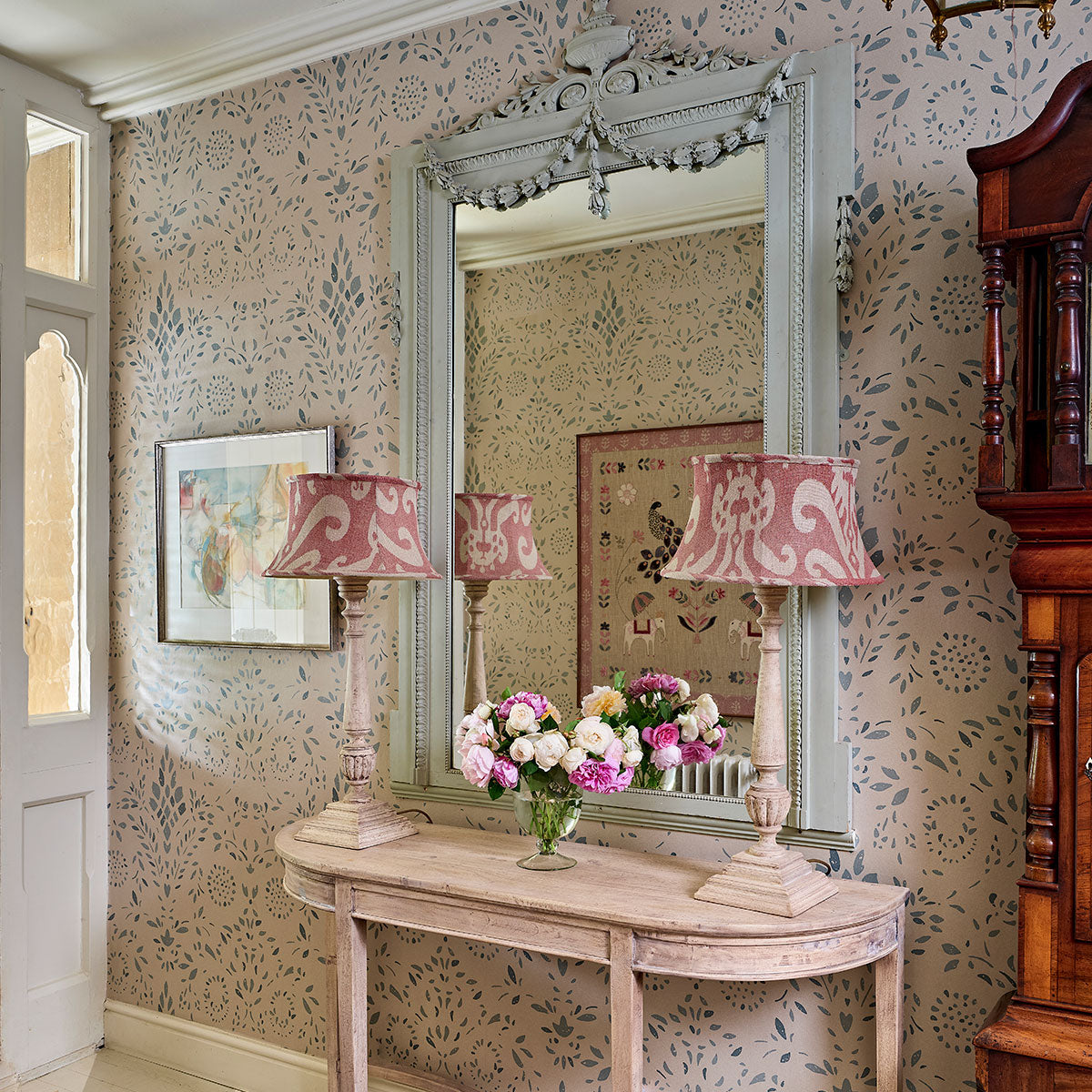 Summer Blue Large Maja Wallpaper | Susie Watson Designs