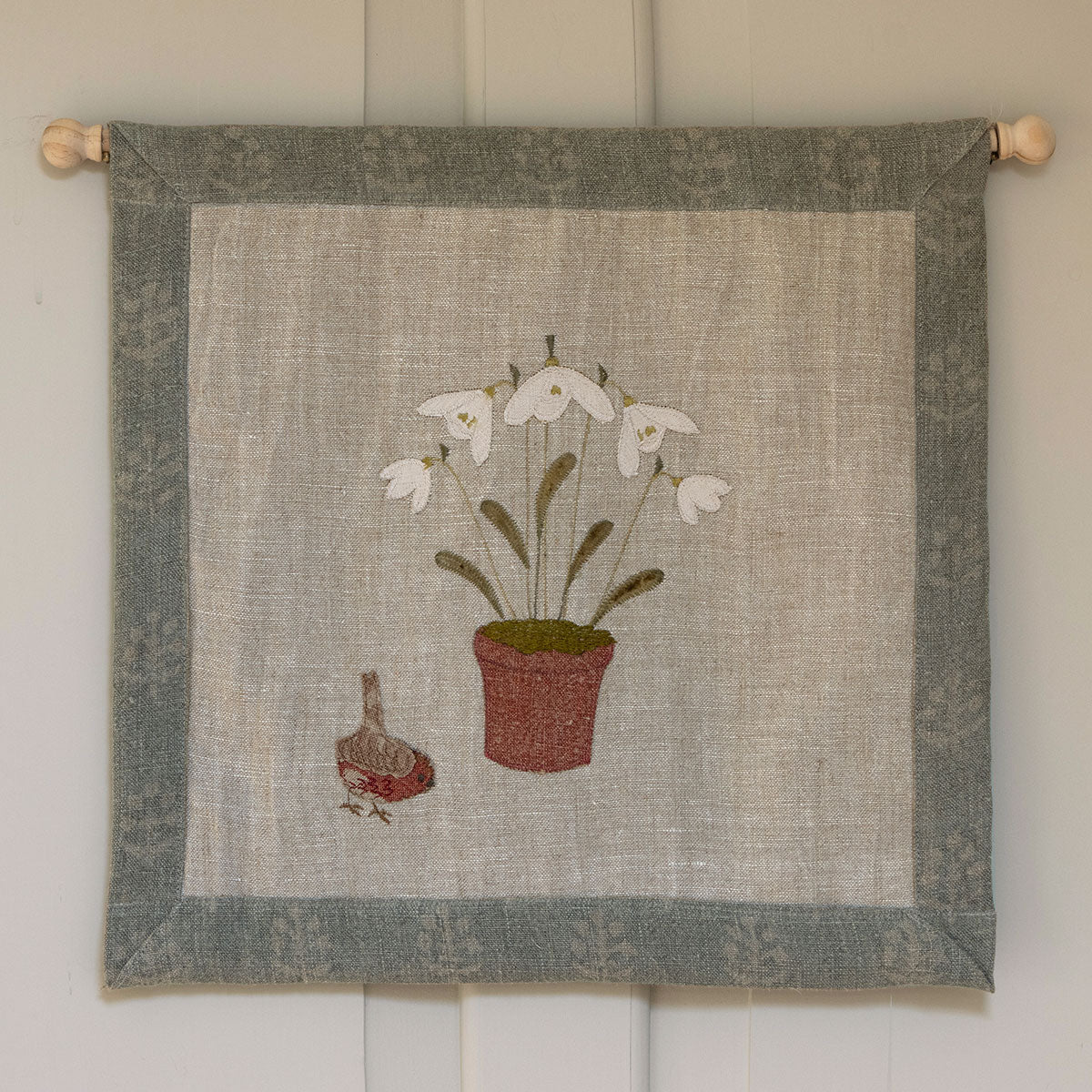 Robin & Snowdrops Wall Hanging – Susie Watson Designs
