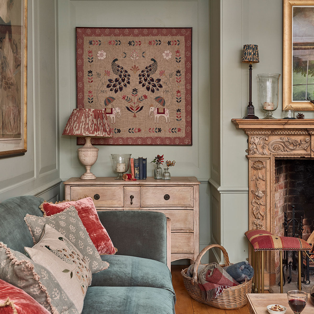 Framed Embroidered Indian Wedding Wallhanging | Susie Watson Designs