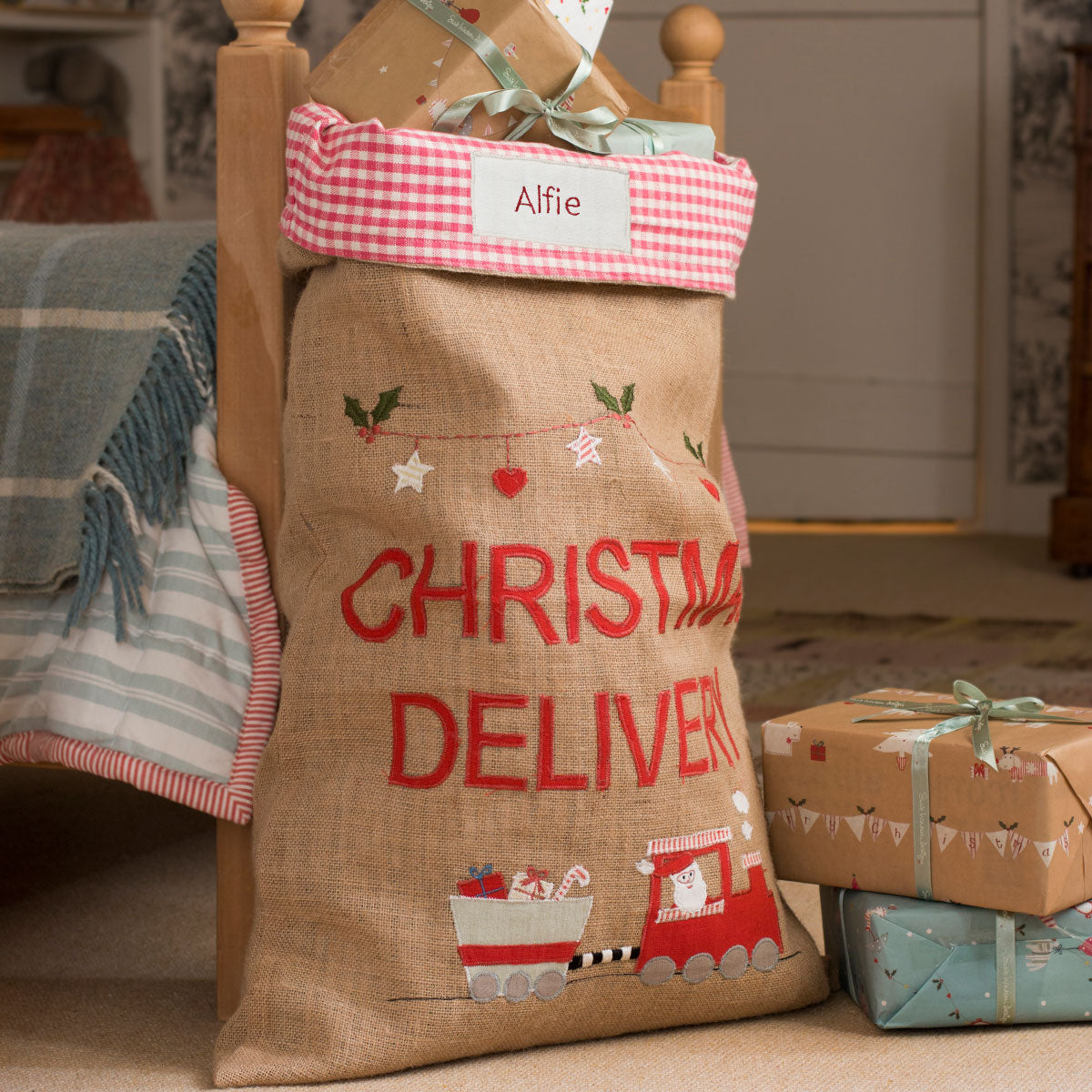 Christmas Train Sack – Susie Watson Designs