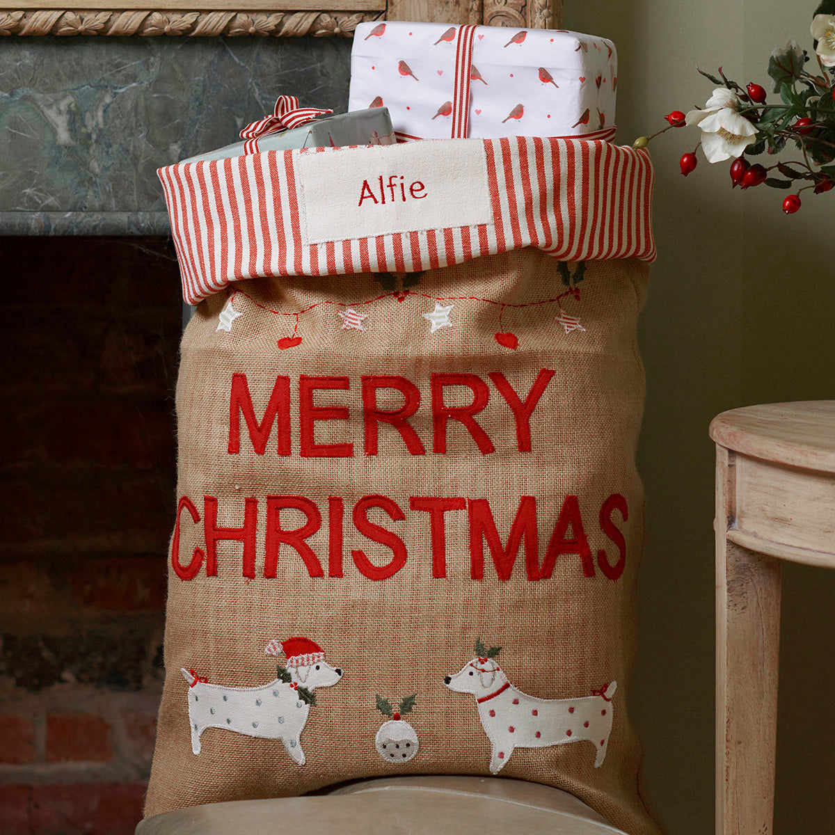 Christmas Dog Sack – Susie Watson Designs