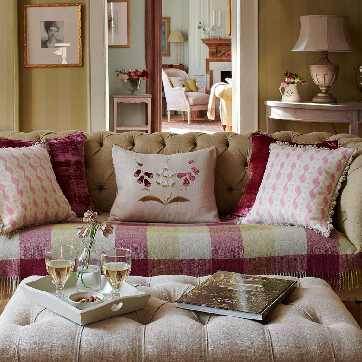 Damson Velvet Cushion | Susie Watson Designs