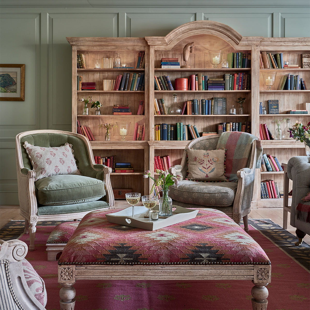 Bespoke Gustavian Bookcase | Susie Watson Designs