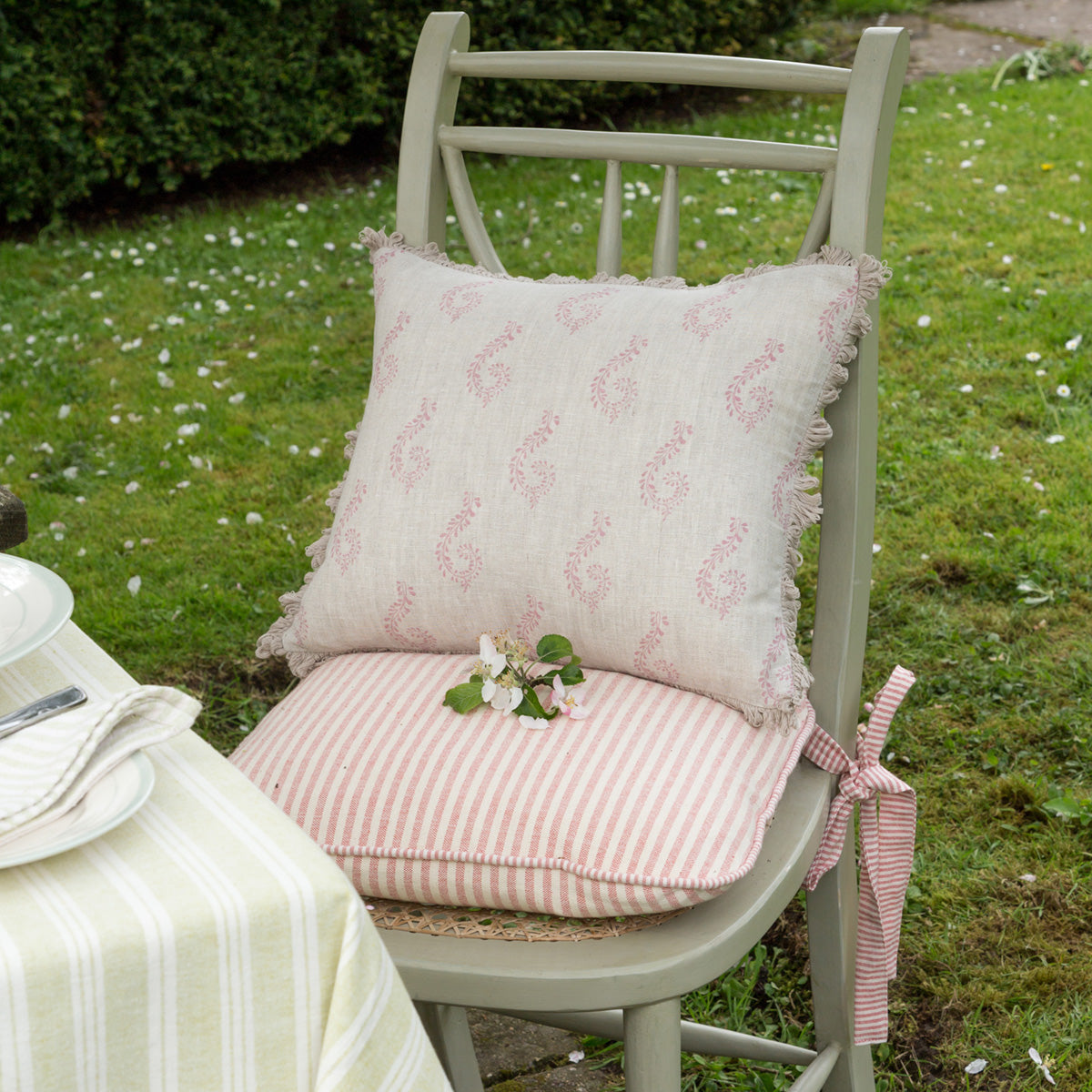 Rose Shalini Linen Cushion | Susie Watson Designs