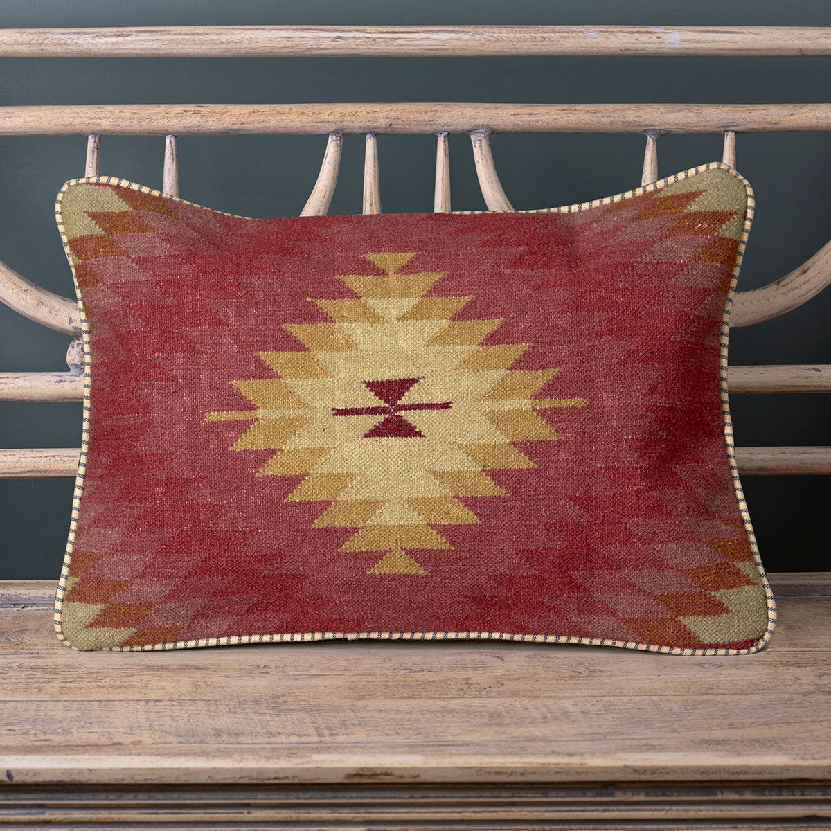 Red Shimla Kilim Cushion | Susie Watson Designs