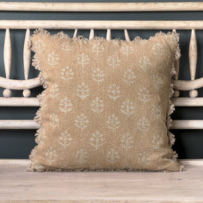 Saffron Megha Rustic Linen Cushion | Susie Watson Designs