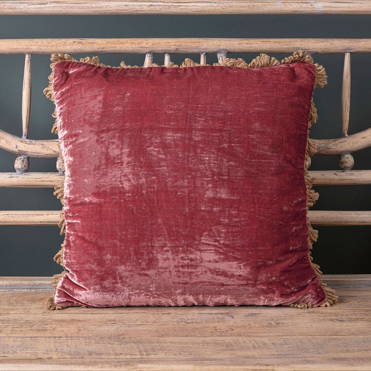 Dusky Rose Velvet Cushion | Susie Watson Designs