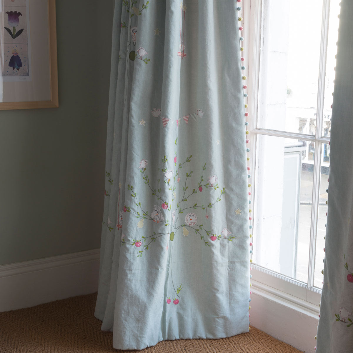 Bird Tree Embroidered Panel | Susie Watson Designs