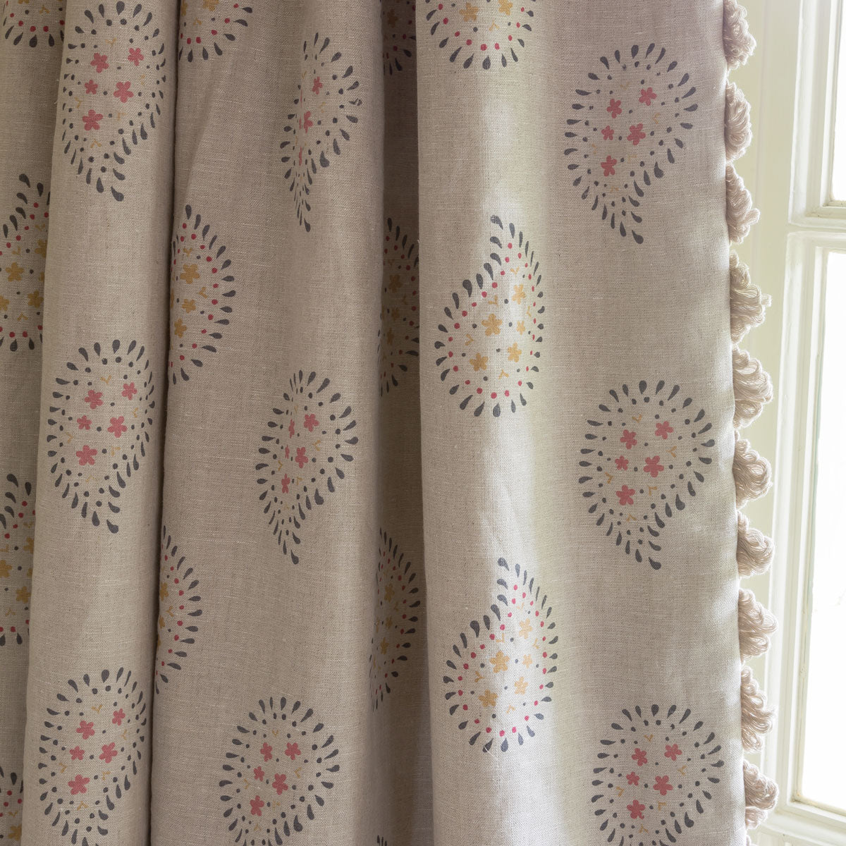 Singular Curtain in Malathi Linen - Charcoal 218cm (W) x 134cm (L ...