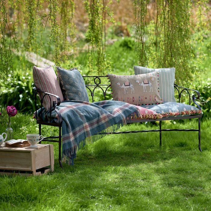 Large Wrought Iron Garden Bench Susie Watson Designs