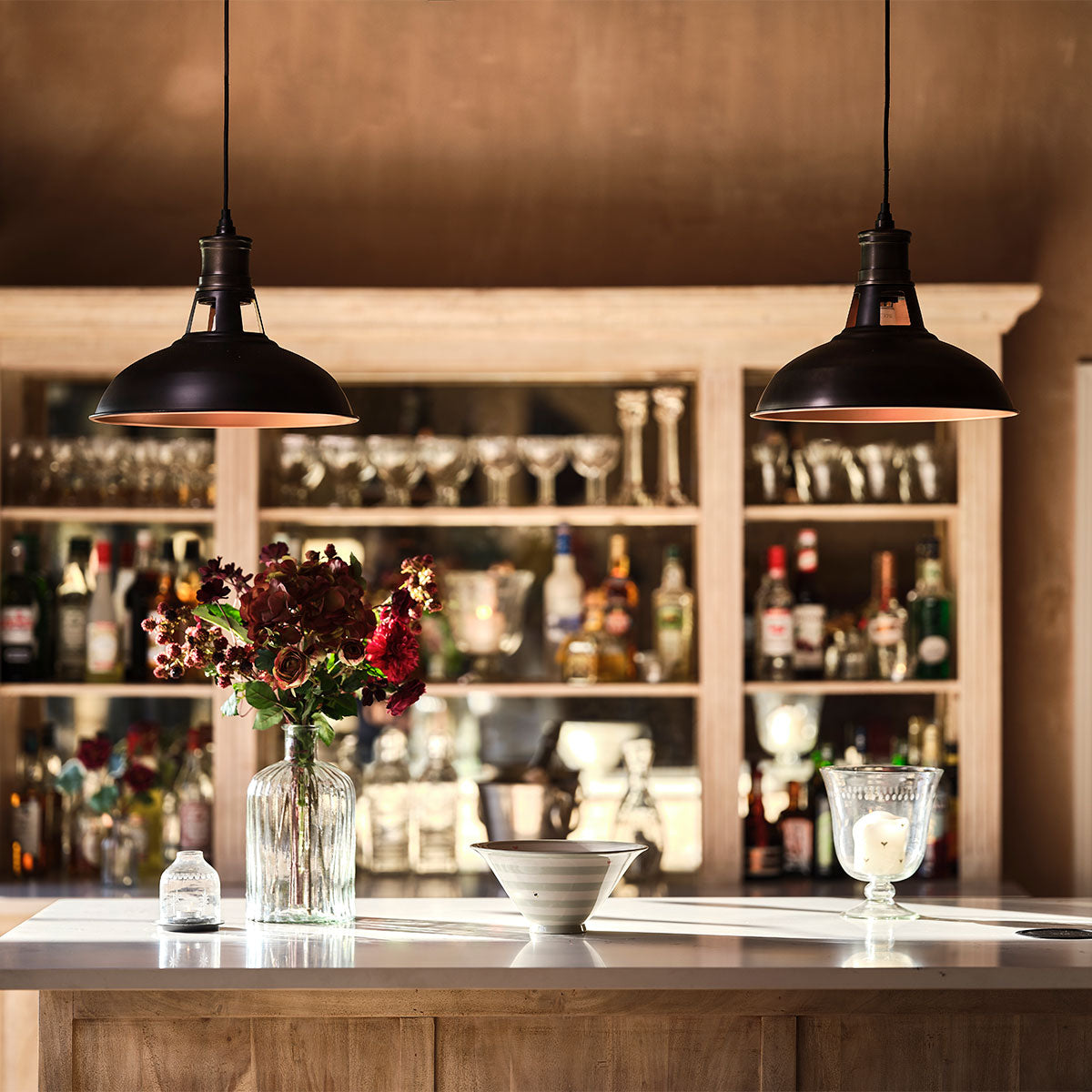 Dark Bronze Metal Pendant Lamp | Susie Watson Designs