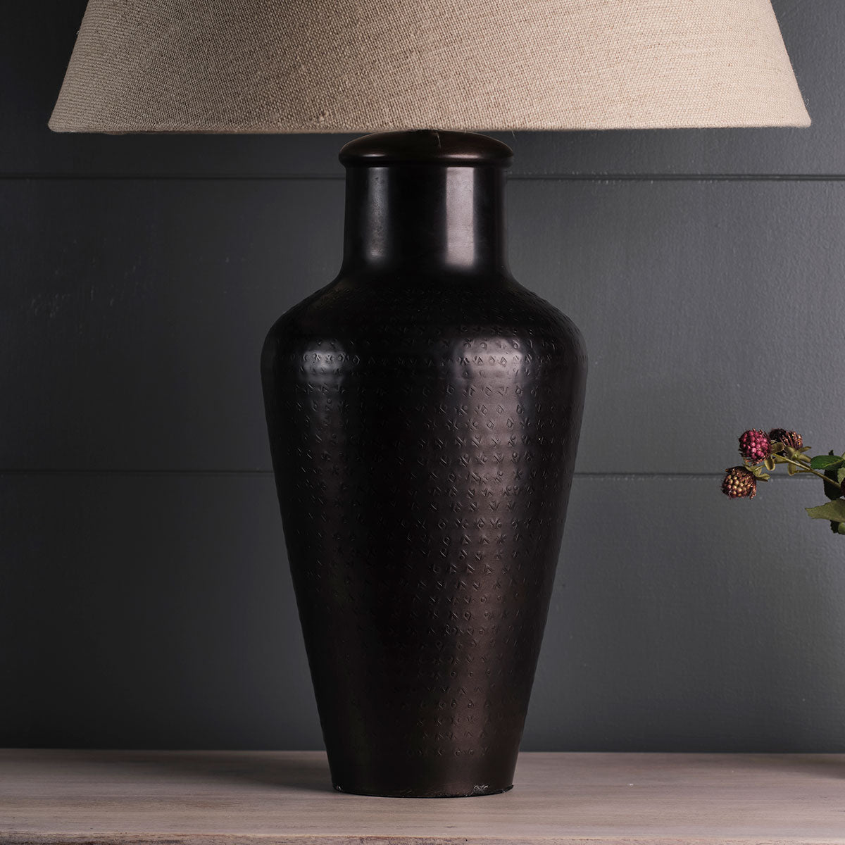 Antique Dark Copper Lamp Base | Susie Watson Designs