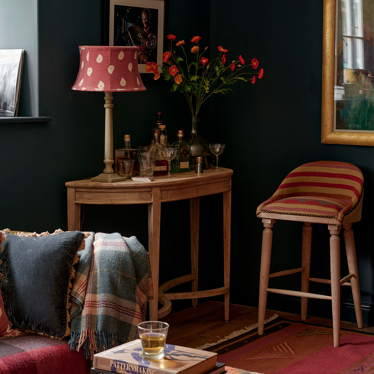 Sail Red Mika 14" Framed Lampshade | Susie Watson Designs