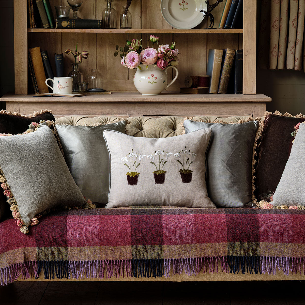 Mulberry Harlequin Shetland Wool Throw | Susie Watson Designs