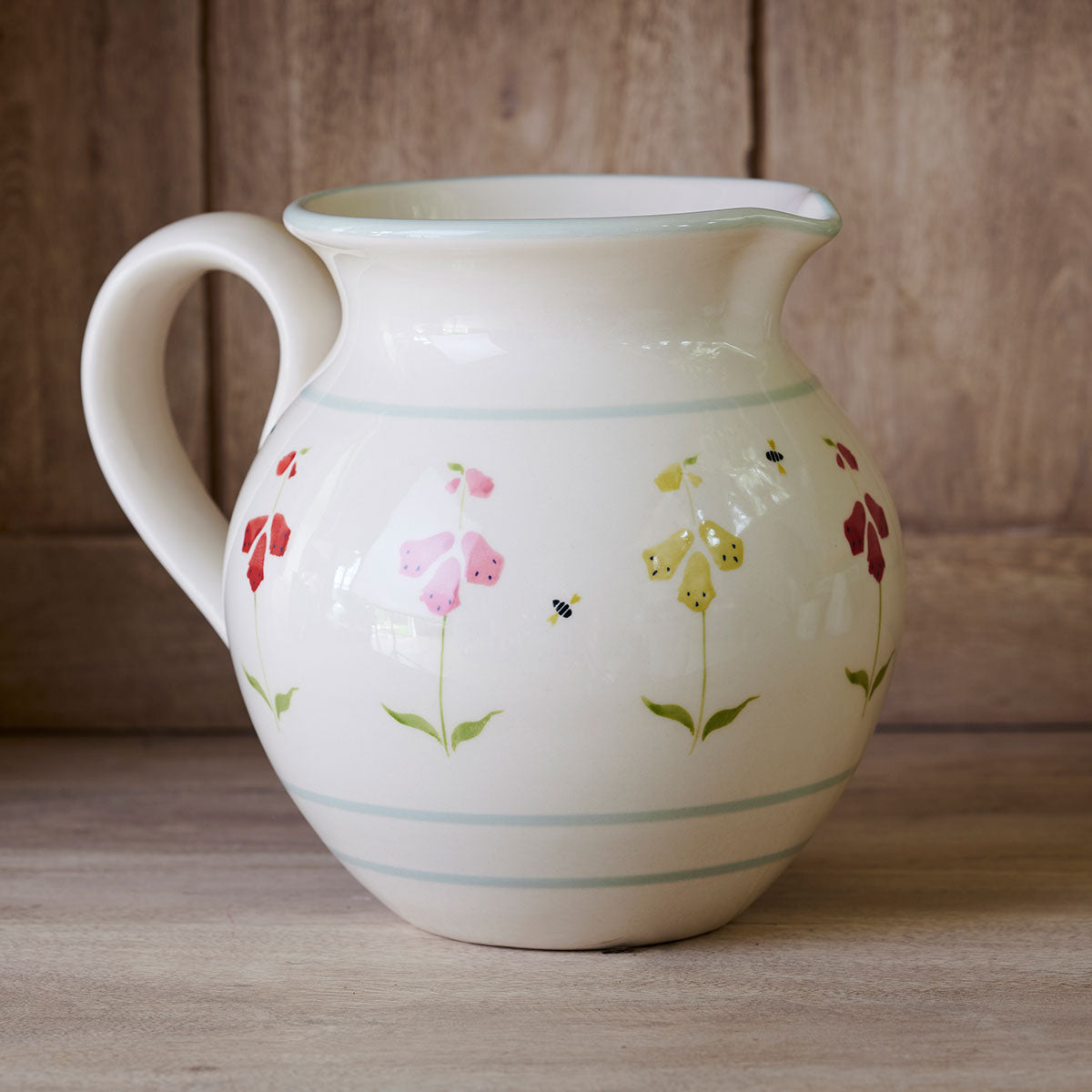 Foxgloves Medium Round Jug | Susie Watson Designs