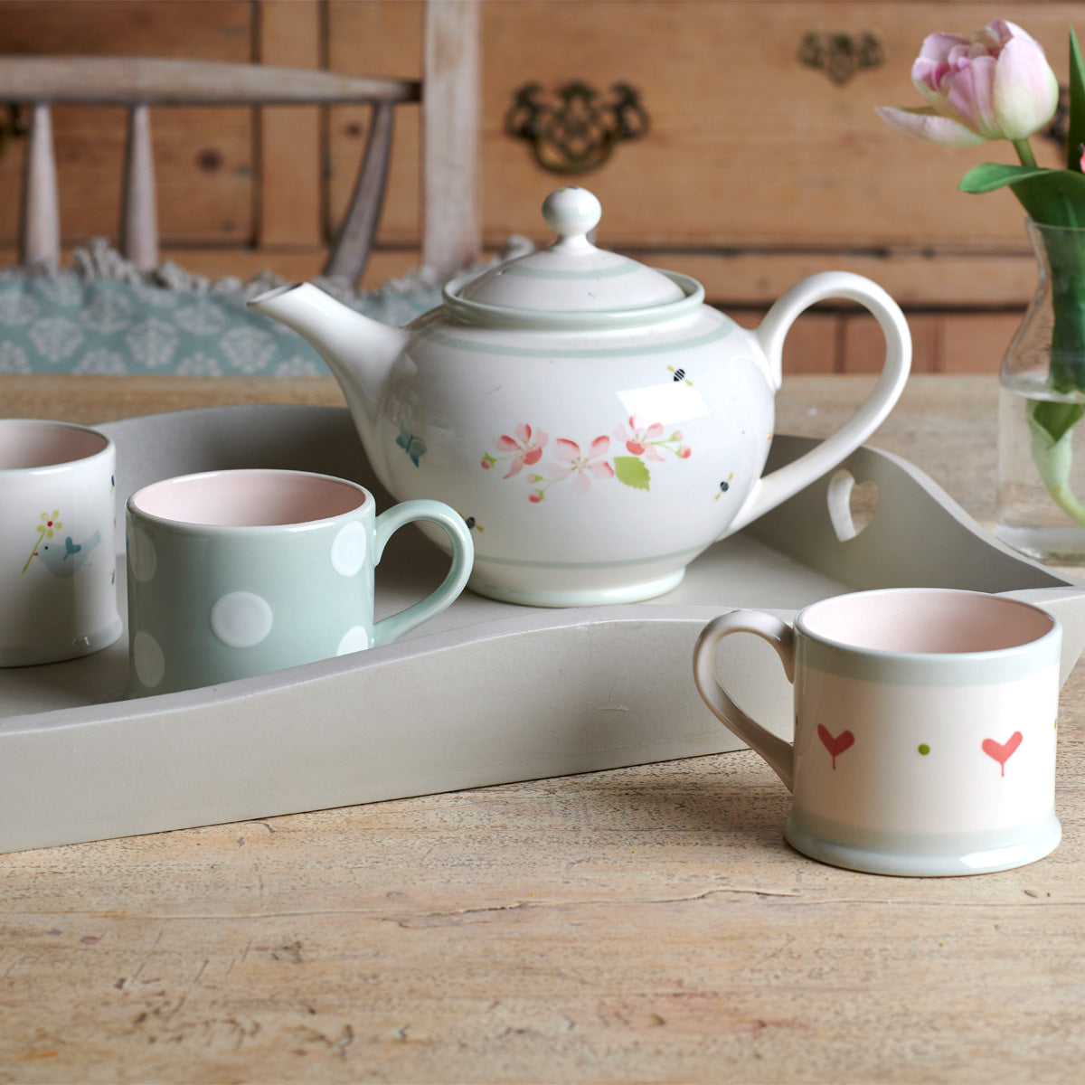 Apple Blossom Round Teapot | Susie Watson Designs