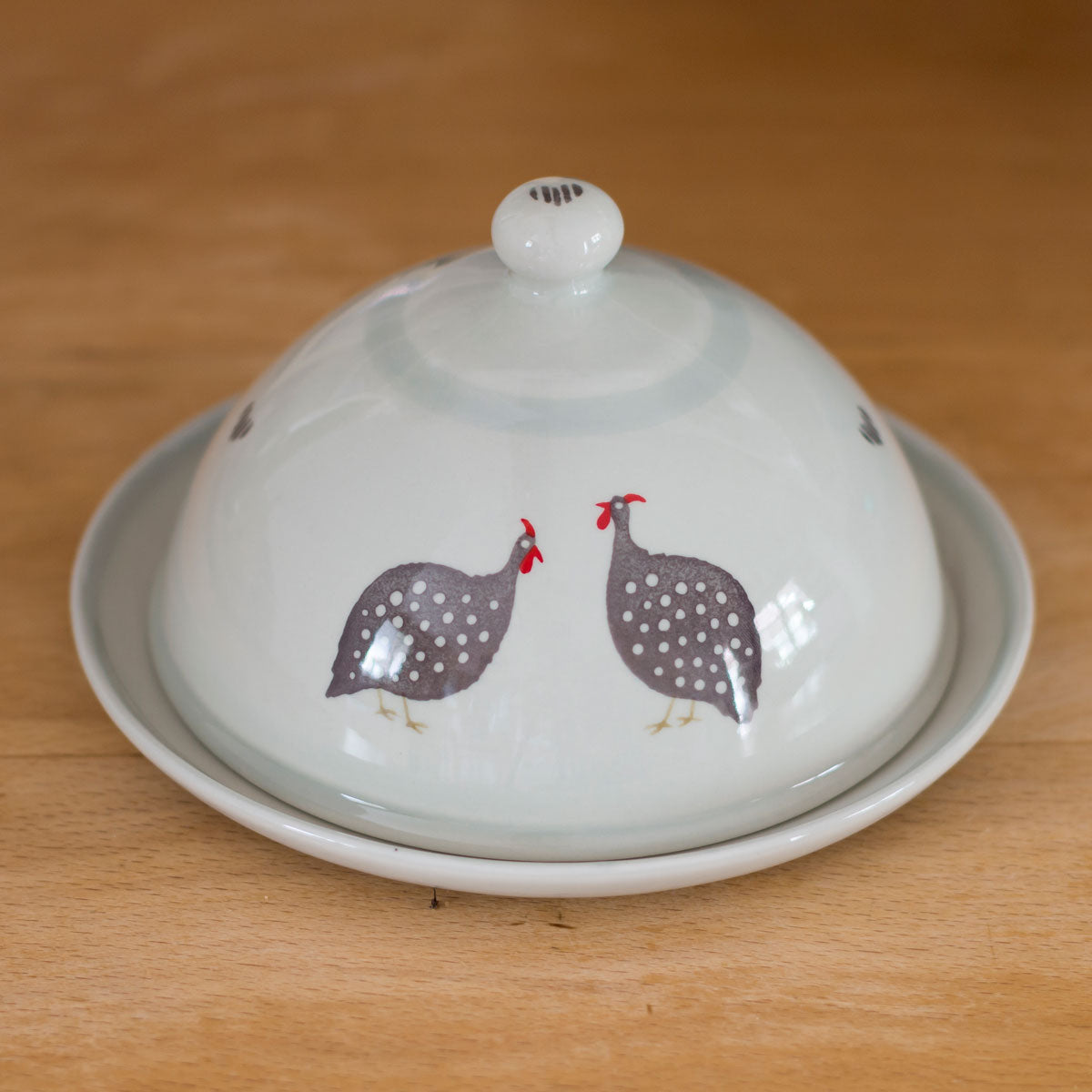 Guinea Fowl Butter Dish | Susie Watson Designs