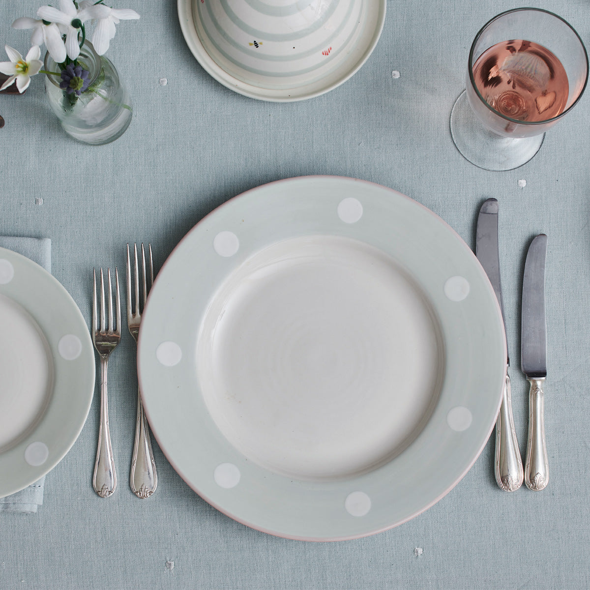 Blue White Spot Dinner Plate | Susie Watson Designs