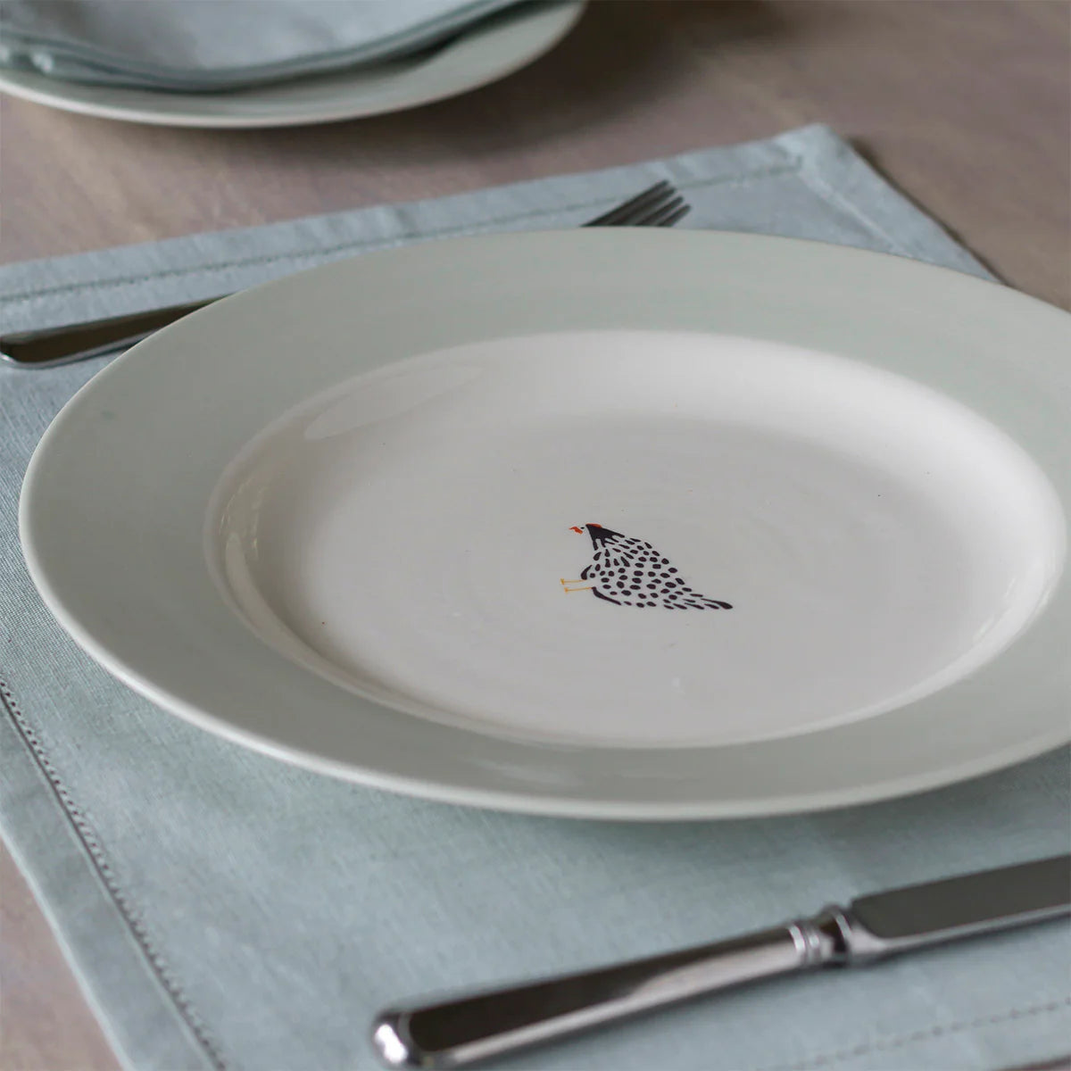 Black Hen Dinner Plate – Seconds – Susie Watson Designs