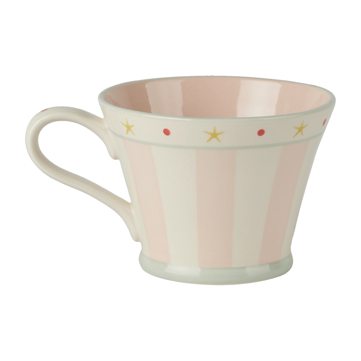 Pink Stripe Conical Mug | Susie Watson Designs