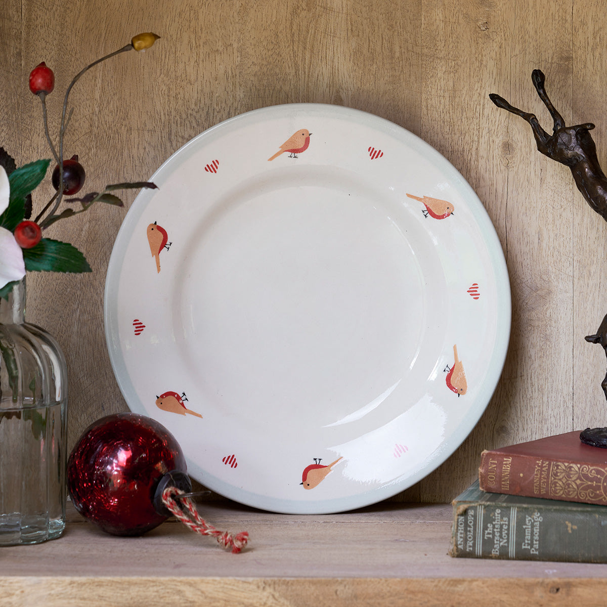 Christmas Robin Side Plate | Susie Watson Designs