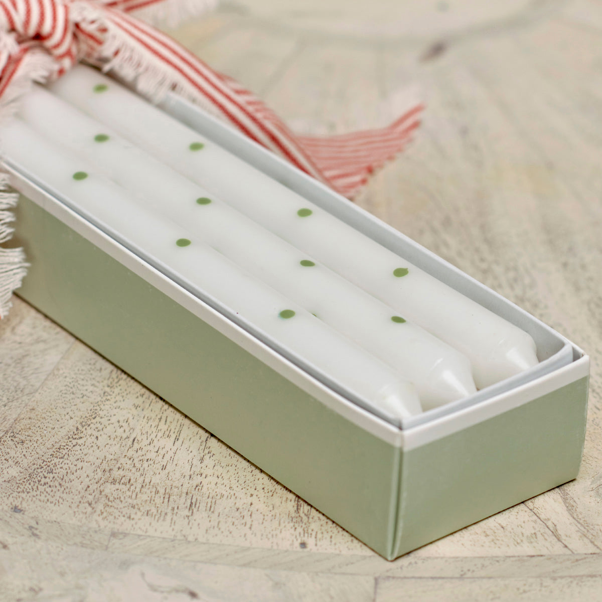 Green Spot Hand-painted Candle – Susie Watson Designs