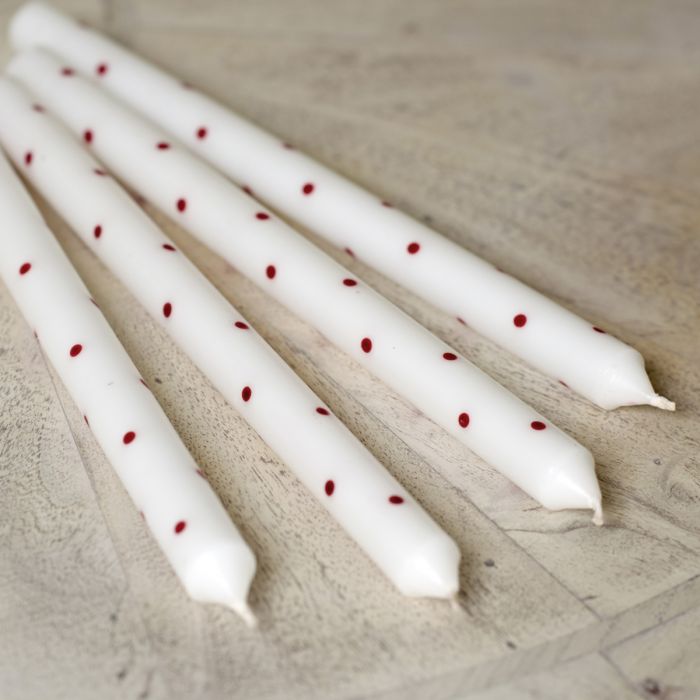 Red Spot Hand-painted Candle – Susie Watson Designs