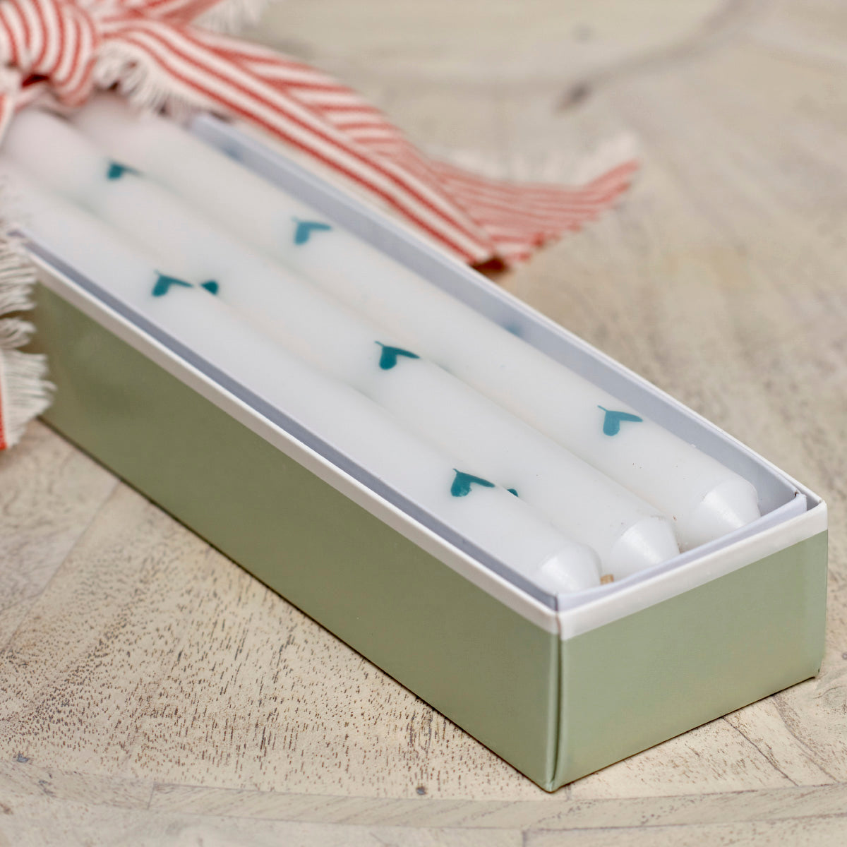 Blue Heart Hand-painted Candle | Susie Watson Designs