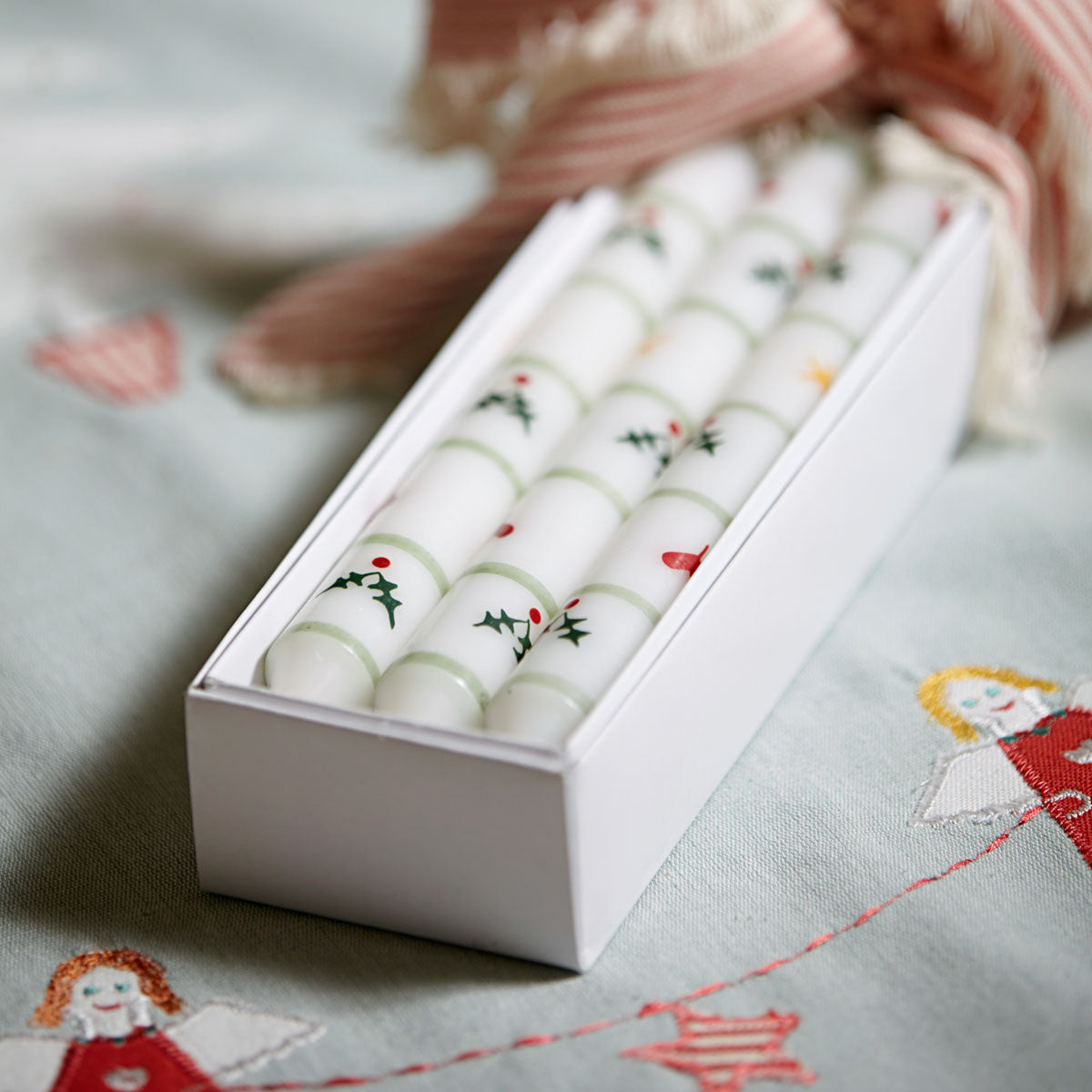 Christmas Holly Hand-painted Candle – Susie Watson Designs