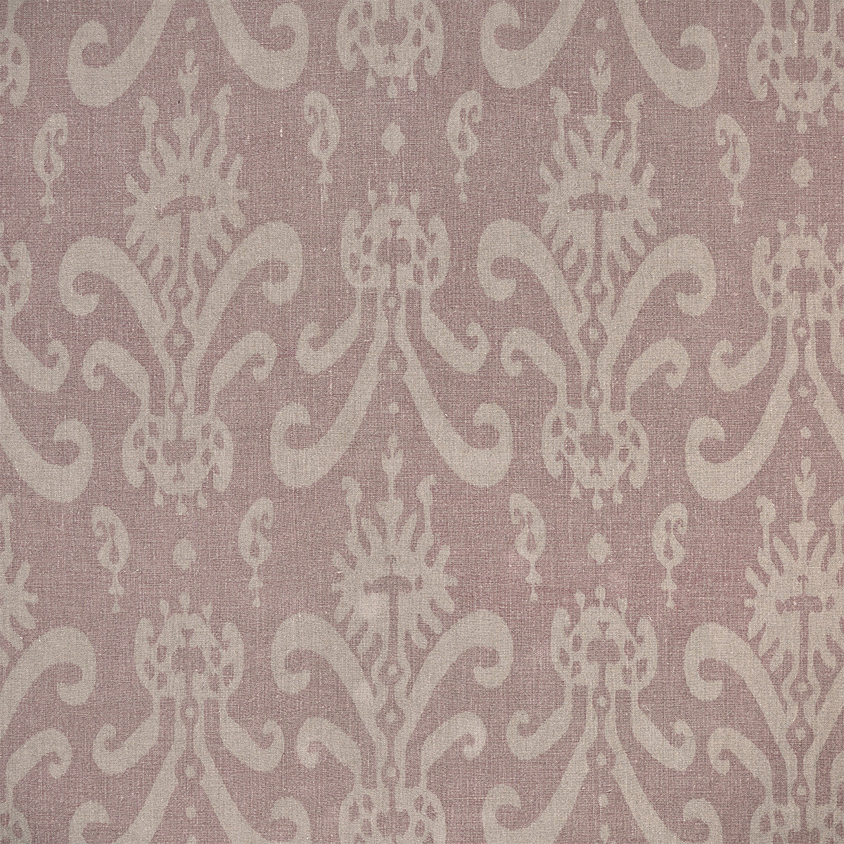 Hand-printed Dusky Mauve Sacha Linen - 360M 2.7 metre panel | Susie ...