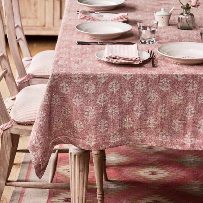 Red Earth Megha Rustic Linen Tablecloth – Susie Watson Designs